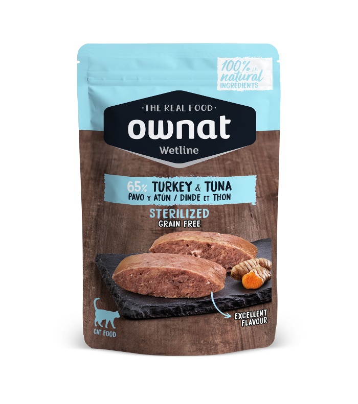 OWNAT WETLINE STERILIZED Turkey & Tuna (CAT) 85 g | OWNAT