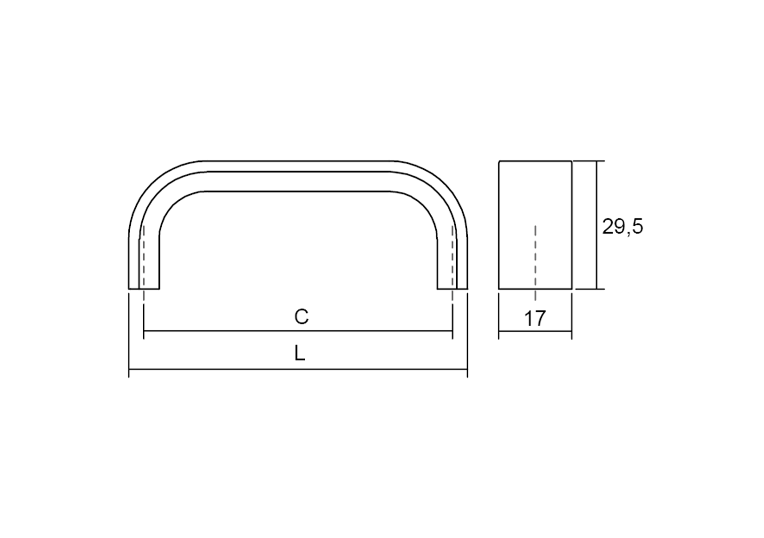 Aluminum handle SENSE MINI 0301 | Viefe
