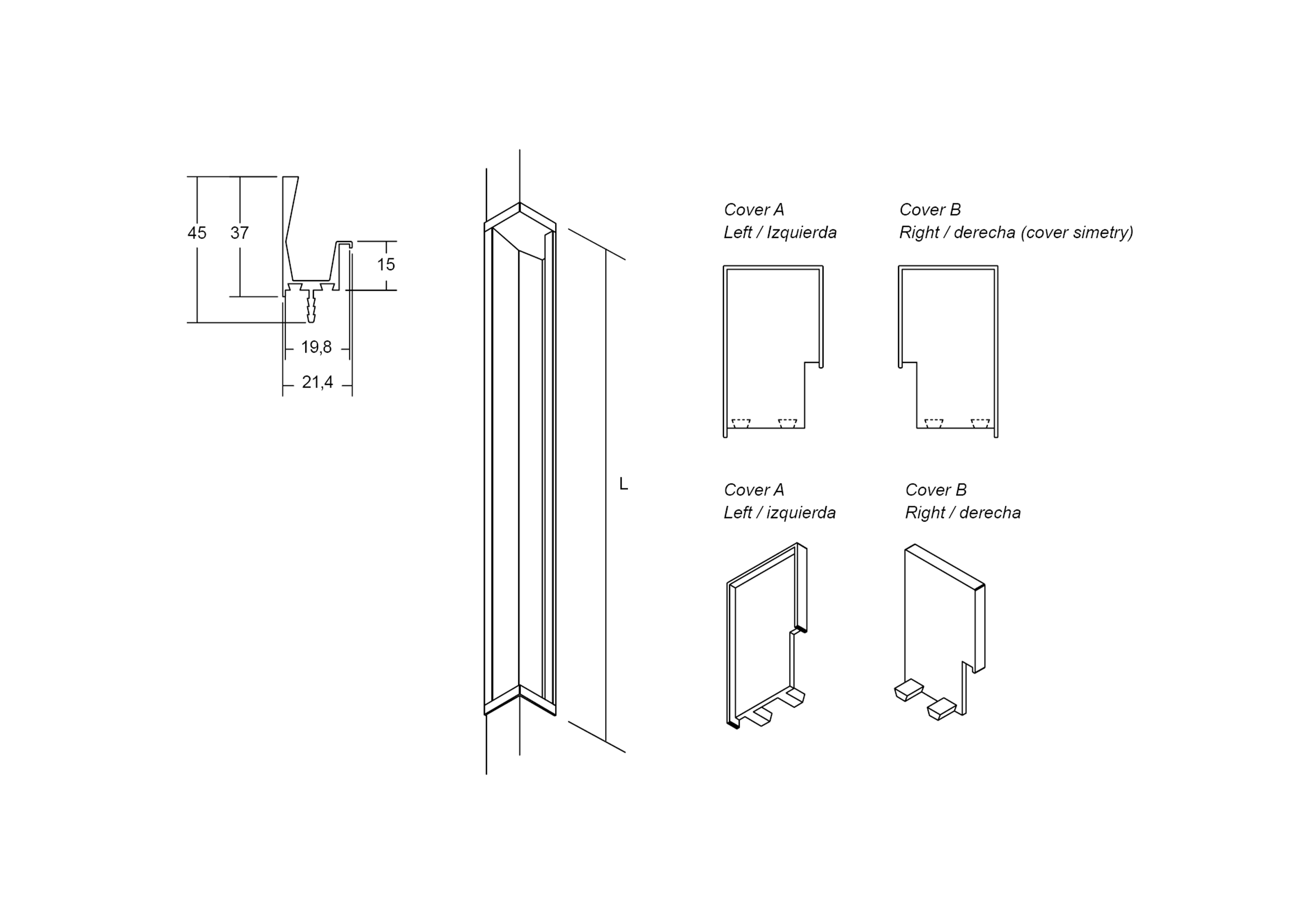 Aluminium handle HEXXA 0449 | Viefe