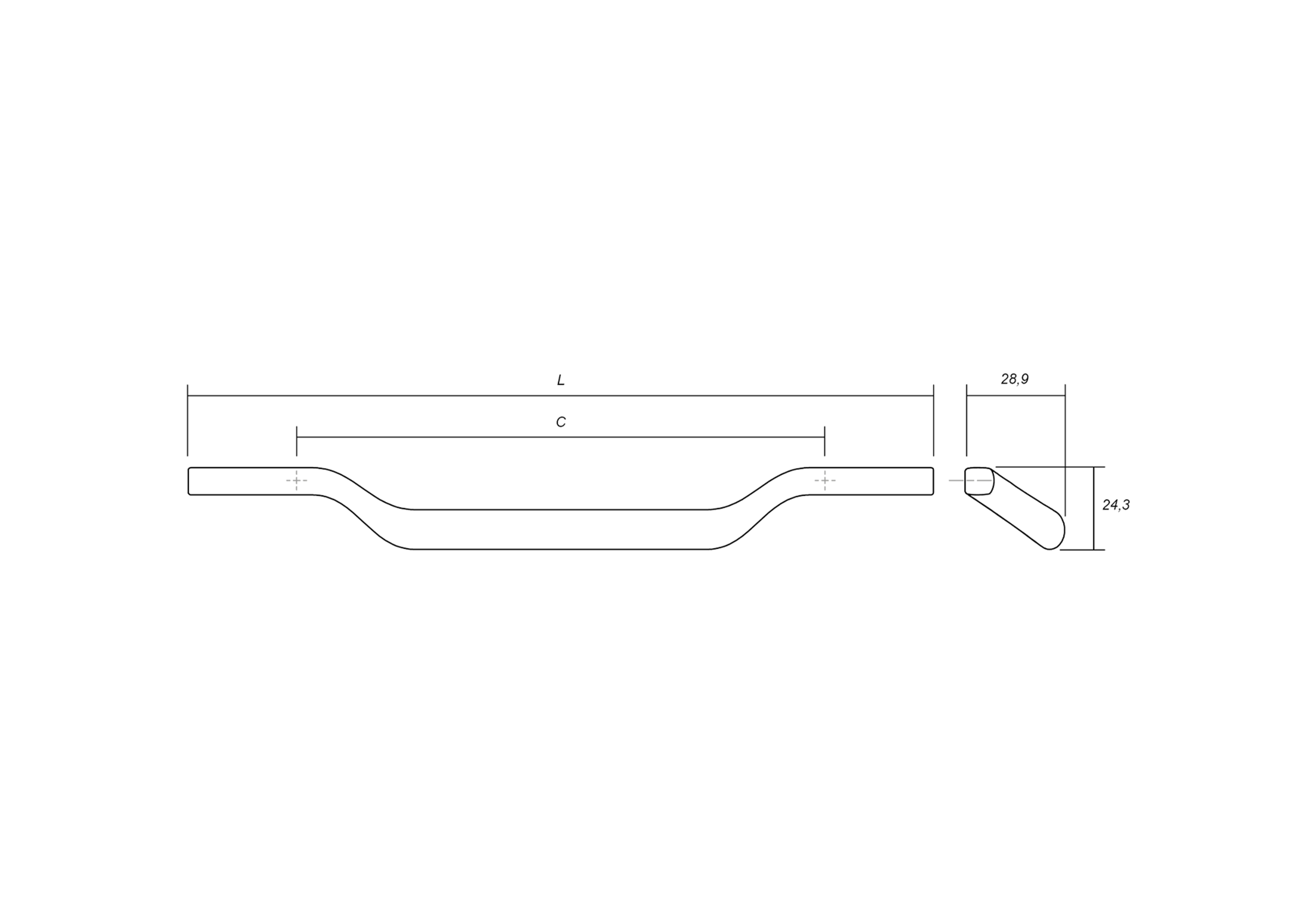 Zamak handle VALLEY 0602 | Viefe