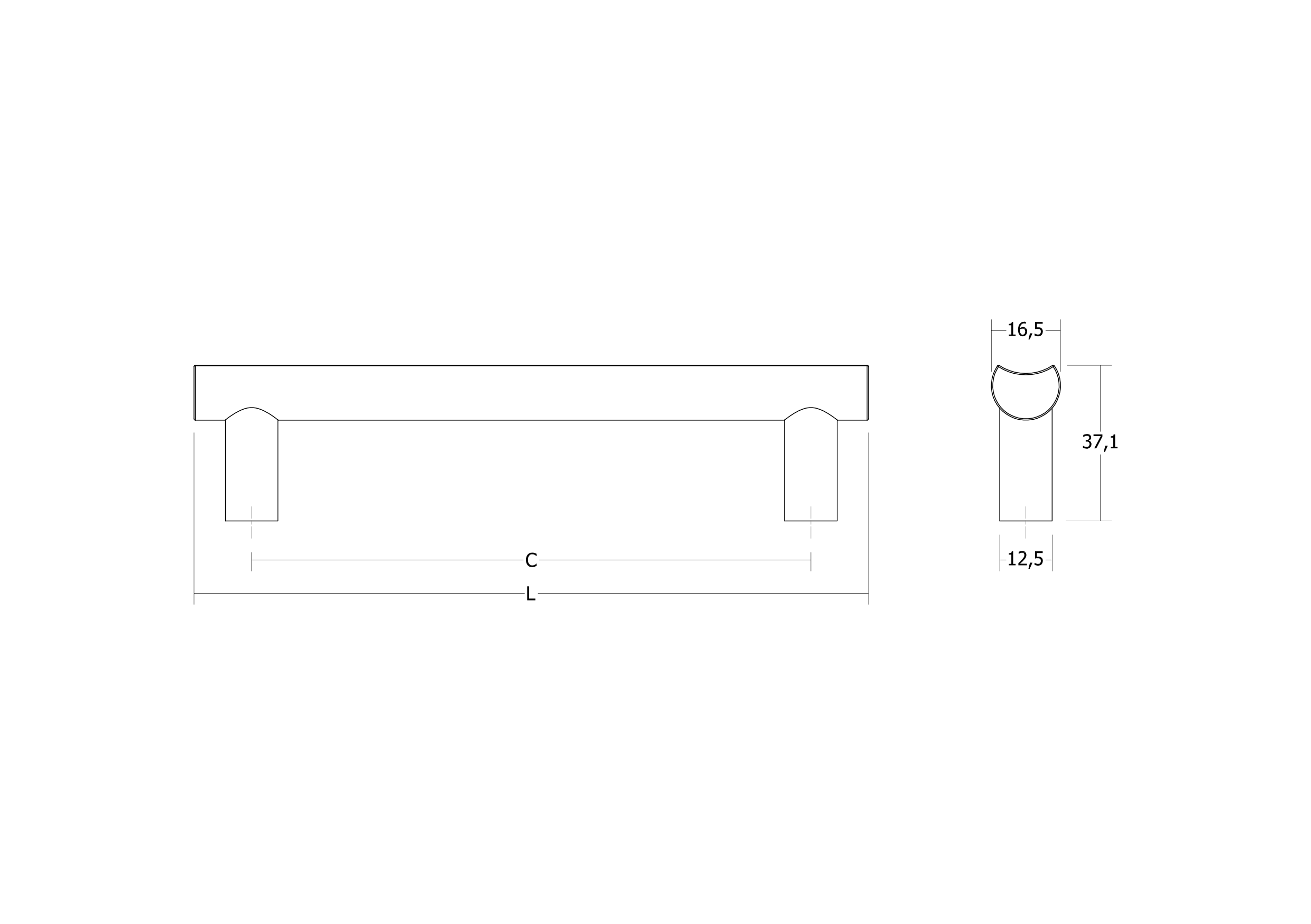 Handle MOON 0628 | Viefe