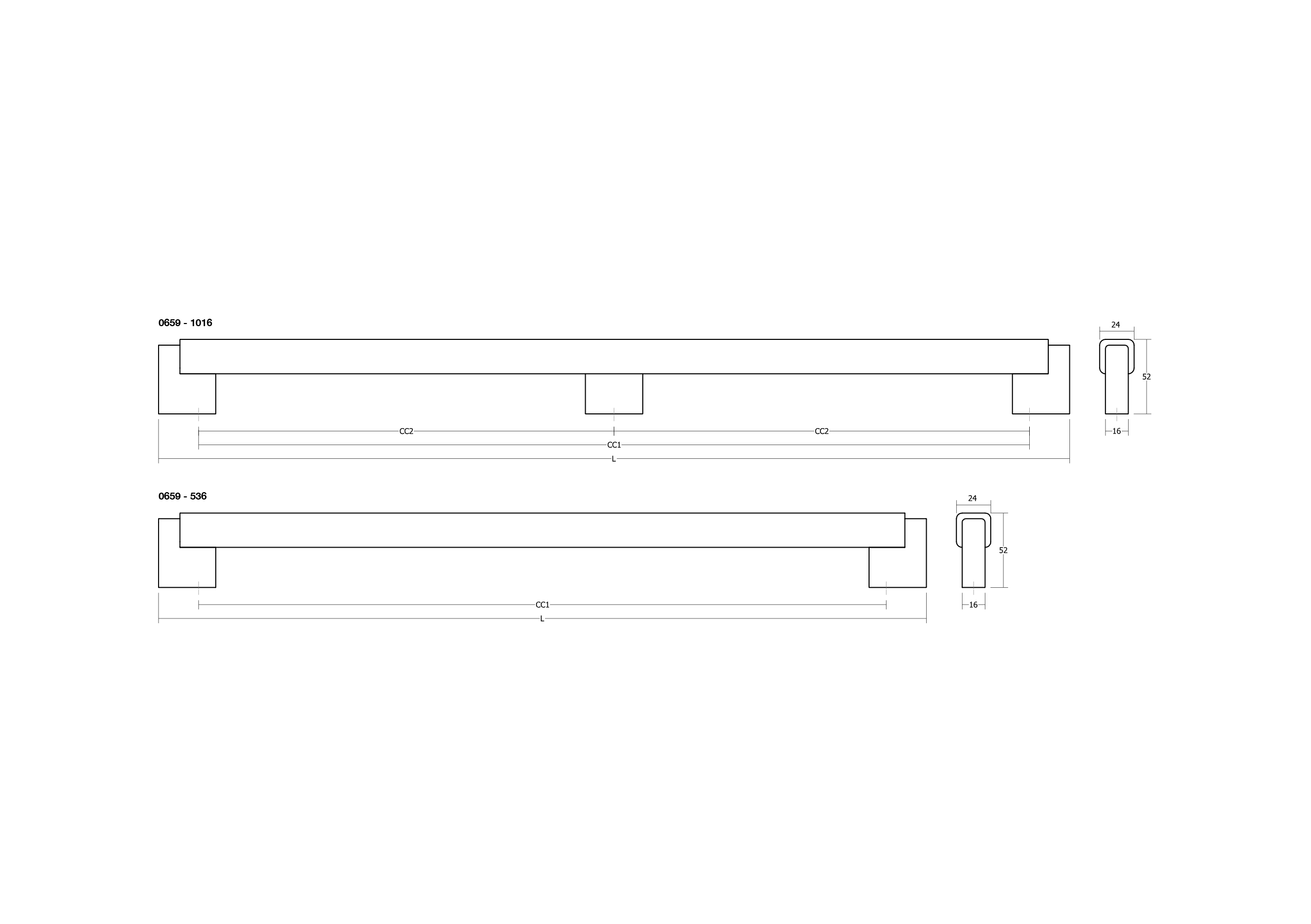 Nordic-style large handle DUO BIG 0659 | Viefe