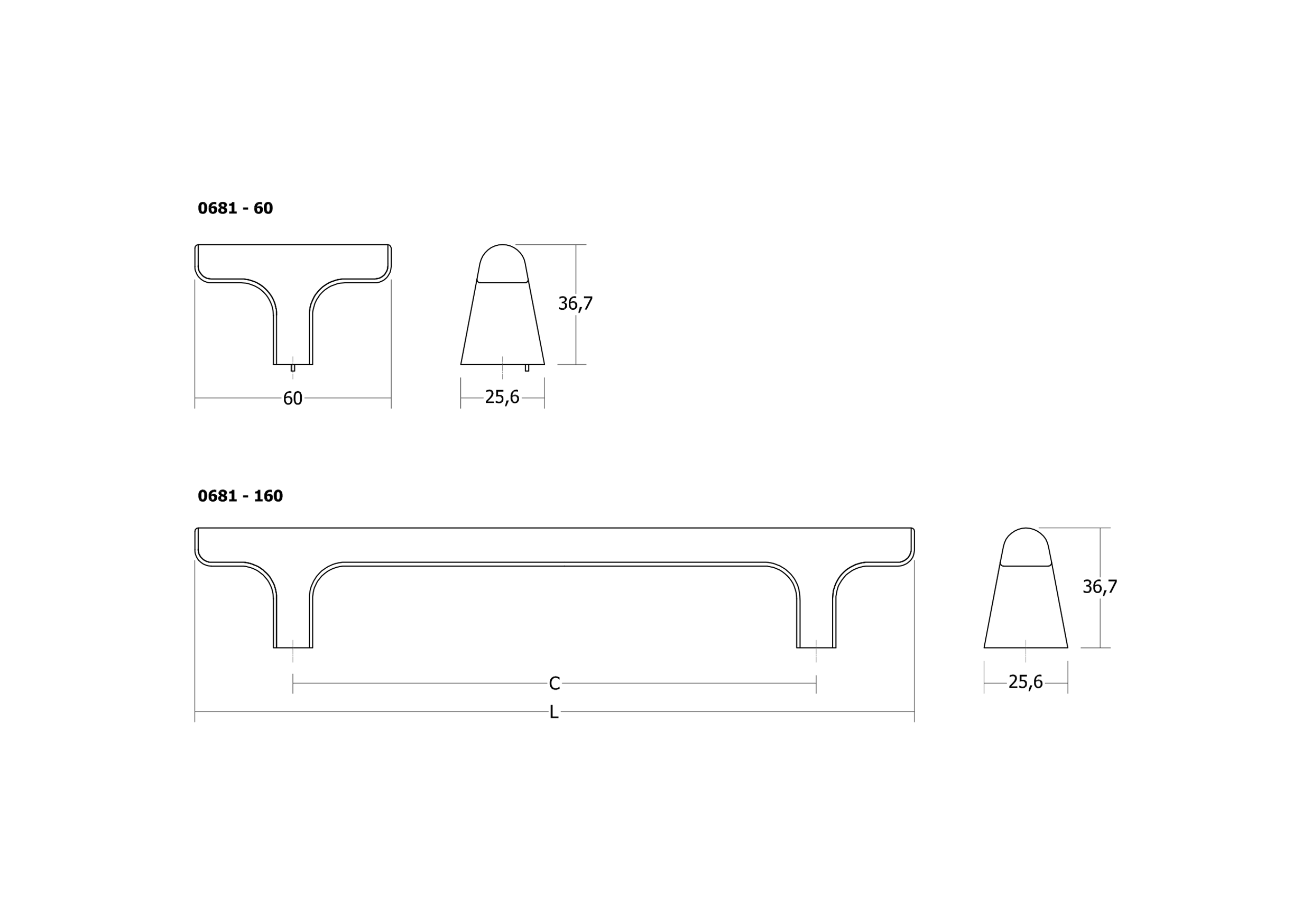 Wood handle HINOKI WOOD 0681 | Viefe