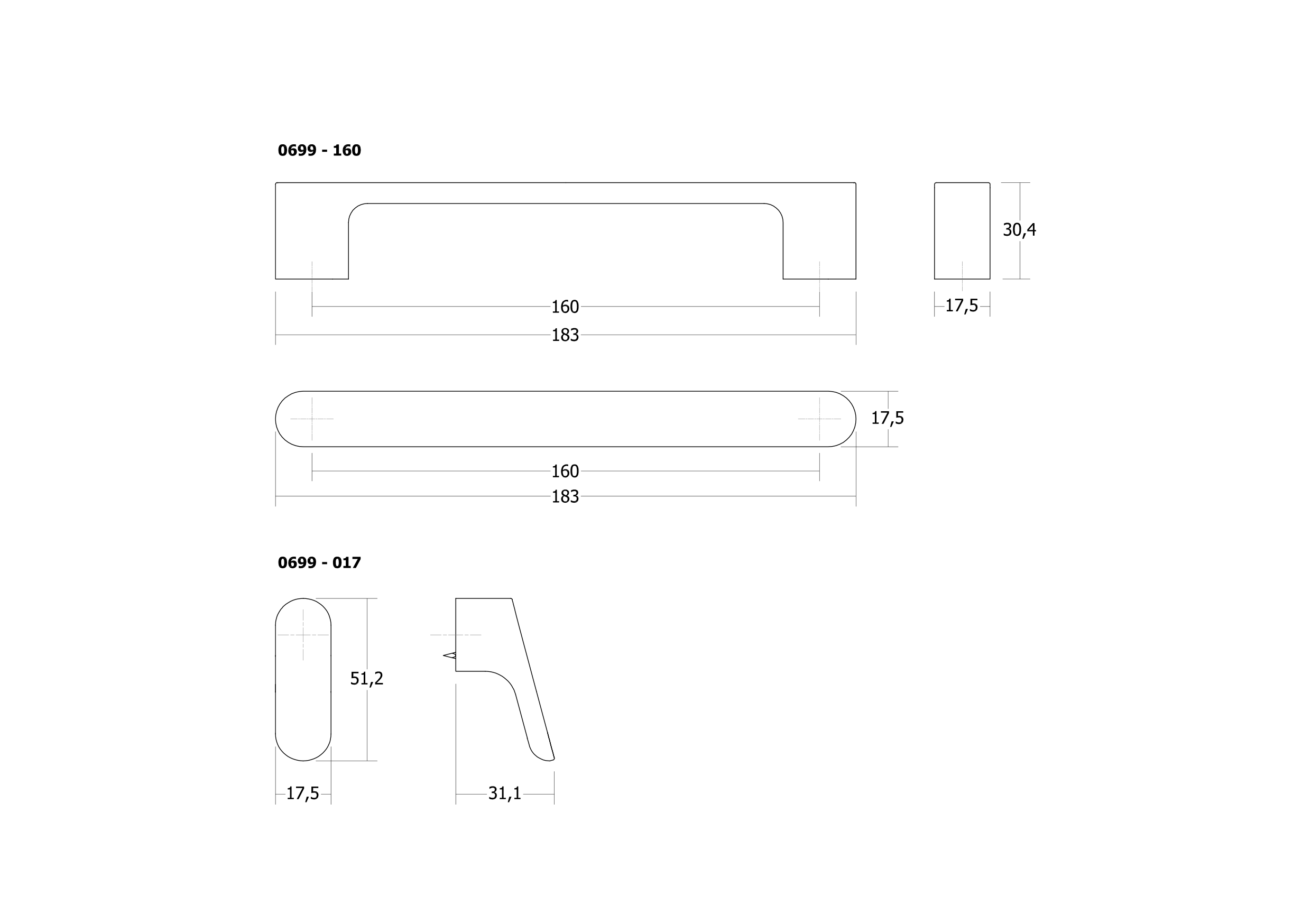 Wood handle LUV WOOD 0699 | Viefe