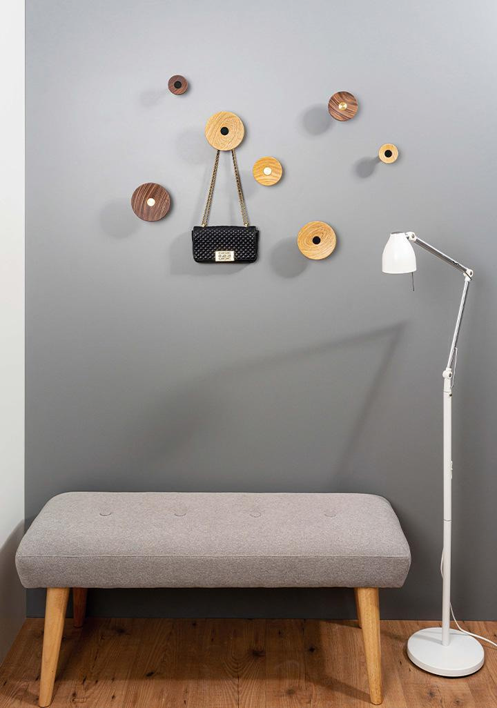 Wooden round coat wall hook ZOOT 7001 | Viefe