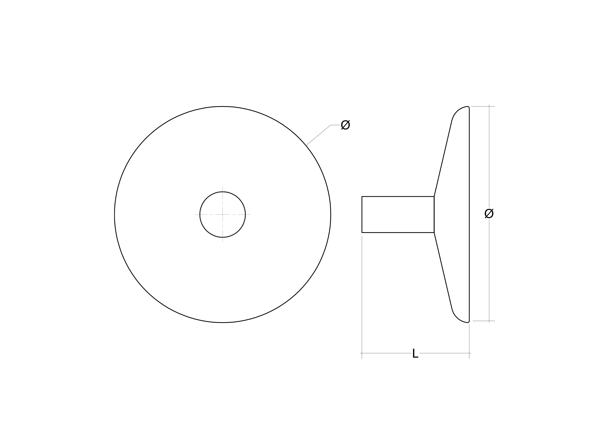 Wooden round coat wall hook ZOOT 7001 | Viefe