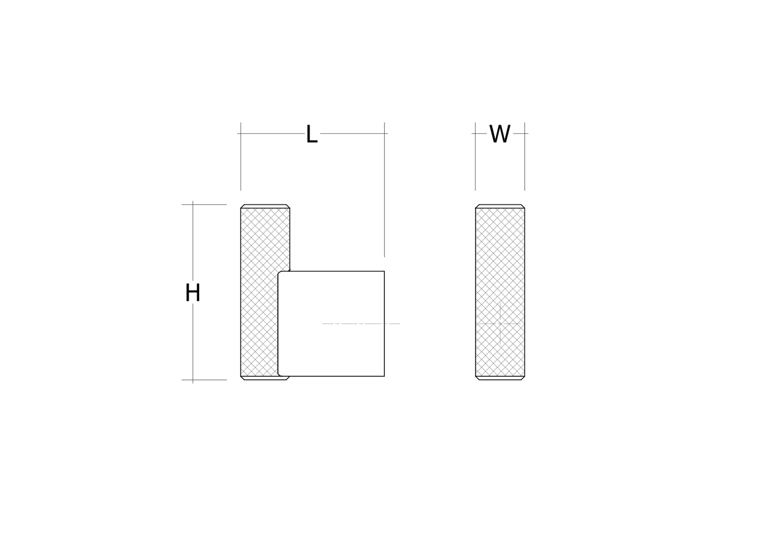 Aluminium wall hook GRAF 7009 | Viefe