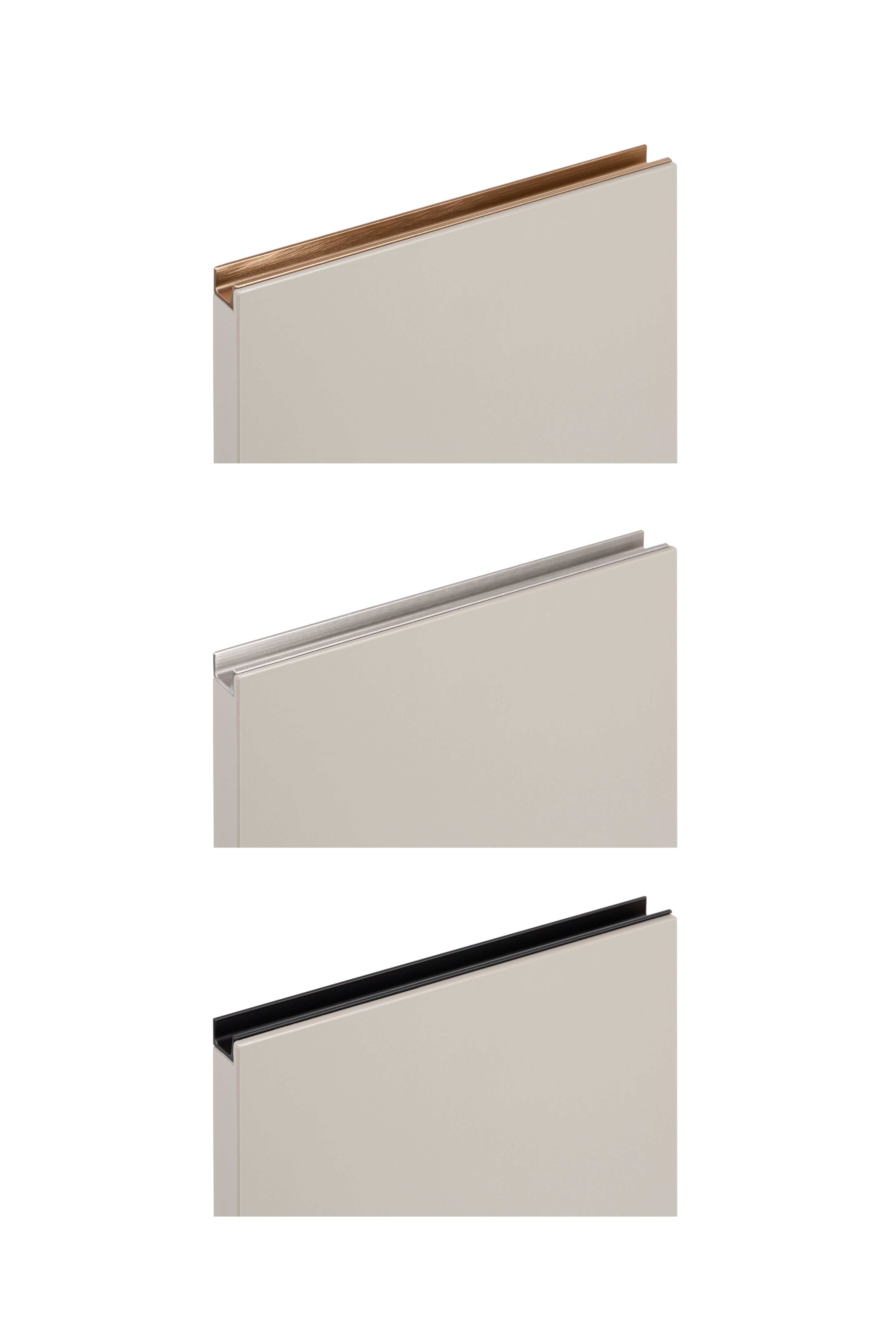 Semi-hidden handle in aluminum JEY2 0163 | Viefe