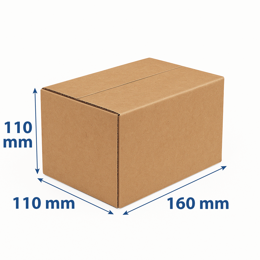 Caja de cartón modelo B1 160x110x110 mm | Exterior en kraft reforzado