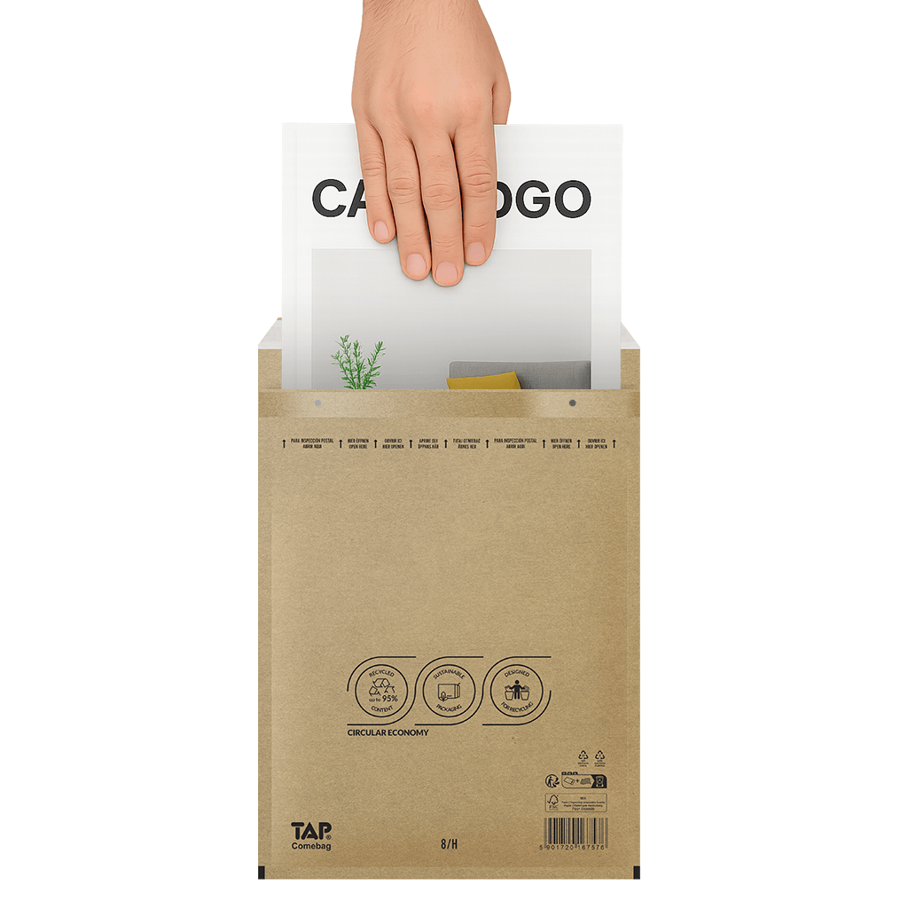 Sobre acolchado TAP nº8/H marrón 270x360 mm FSC – Alta protección