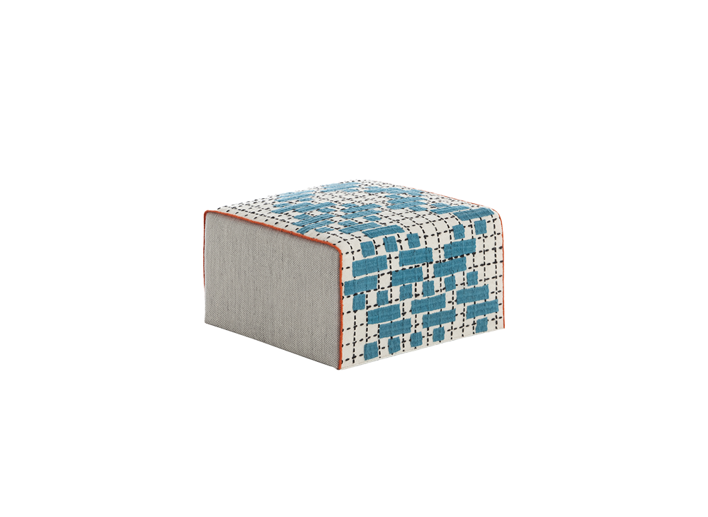 Small Pouf Bandas C Turquoise - GAN Rugs