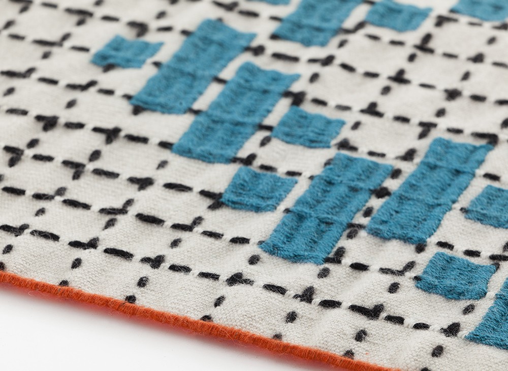 GAN | Bandas Collection: C Turquoise Rug