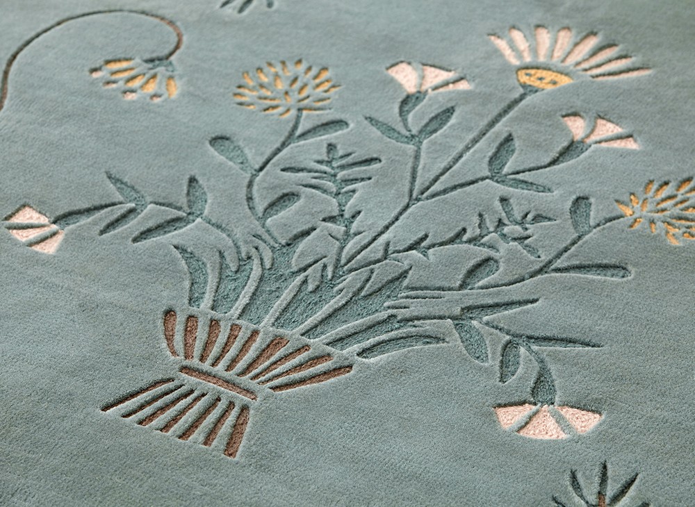 GAN | Rug Dreams White Daisy Green