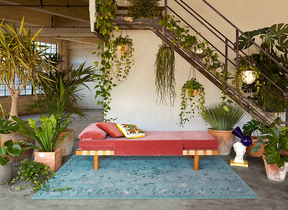 GAN | Rug Dreams White Daisy Green