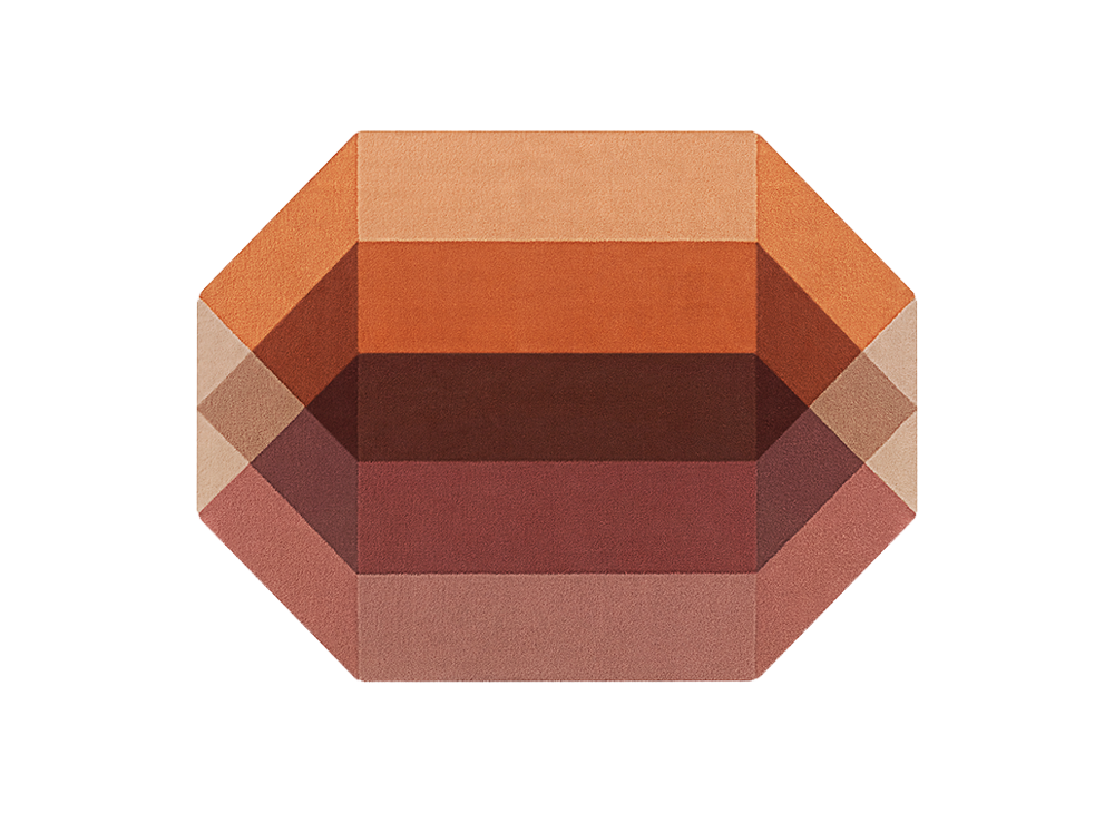 GAN | Diamond Collection: Orange-Wine Rug