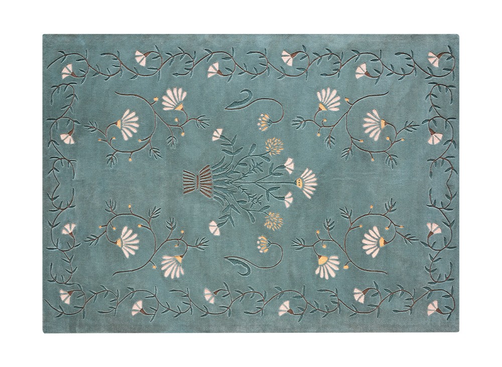 GAN | Rug Dreams White Daisy Green