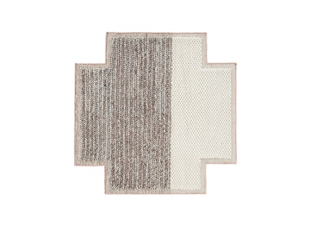 GAN | Mangas Space Collection: Square Plait Ivory Rug