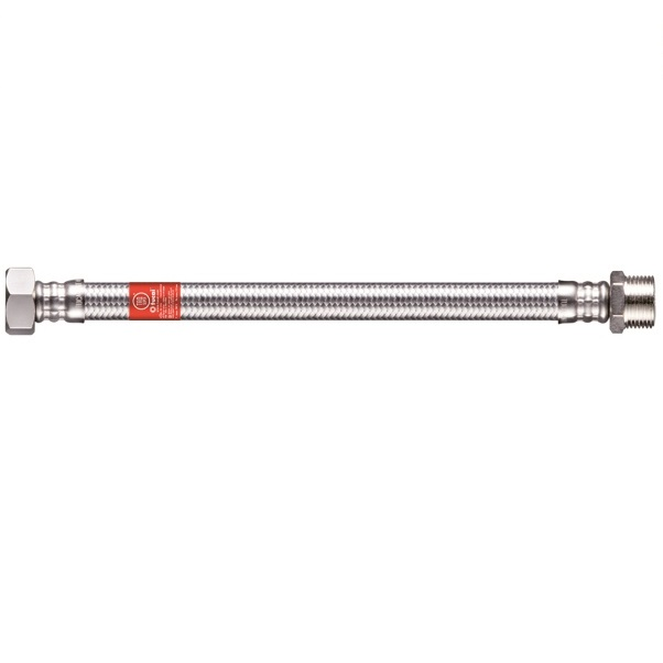 Latiguillo reforzado inox paso libre Macho - Hembra 1/2 " 100 cmts Taq ...