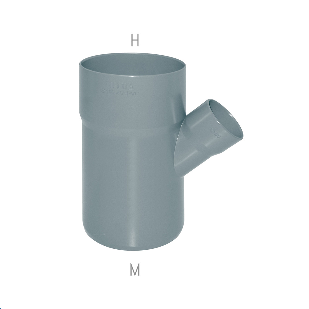 Te derivación reducida M-H 200 - 160 45° PVC