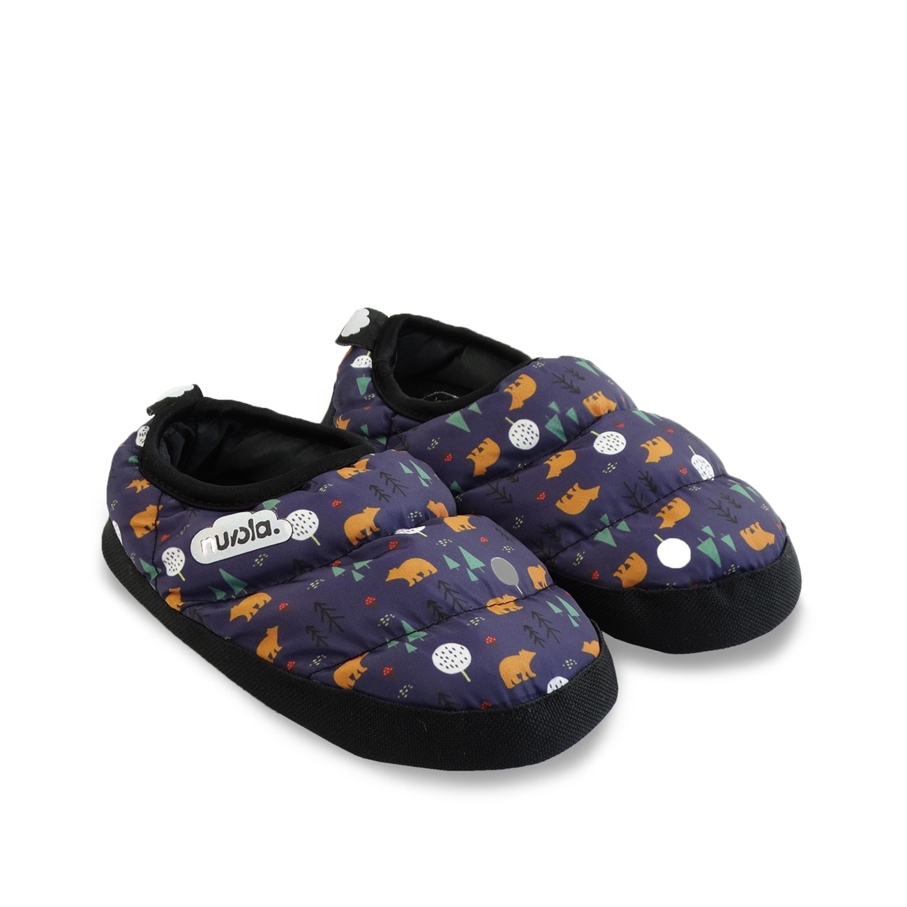 Pantuflas unisex Teddy en color azul con estampado | Nuvola