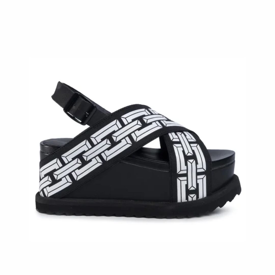 United Nude Pop Cross Wedge black black sandal | Tascón Barcelona