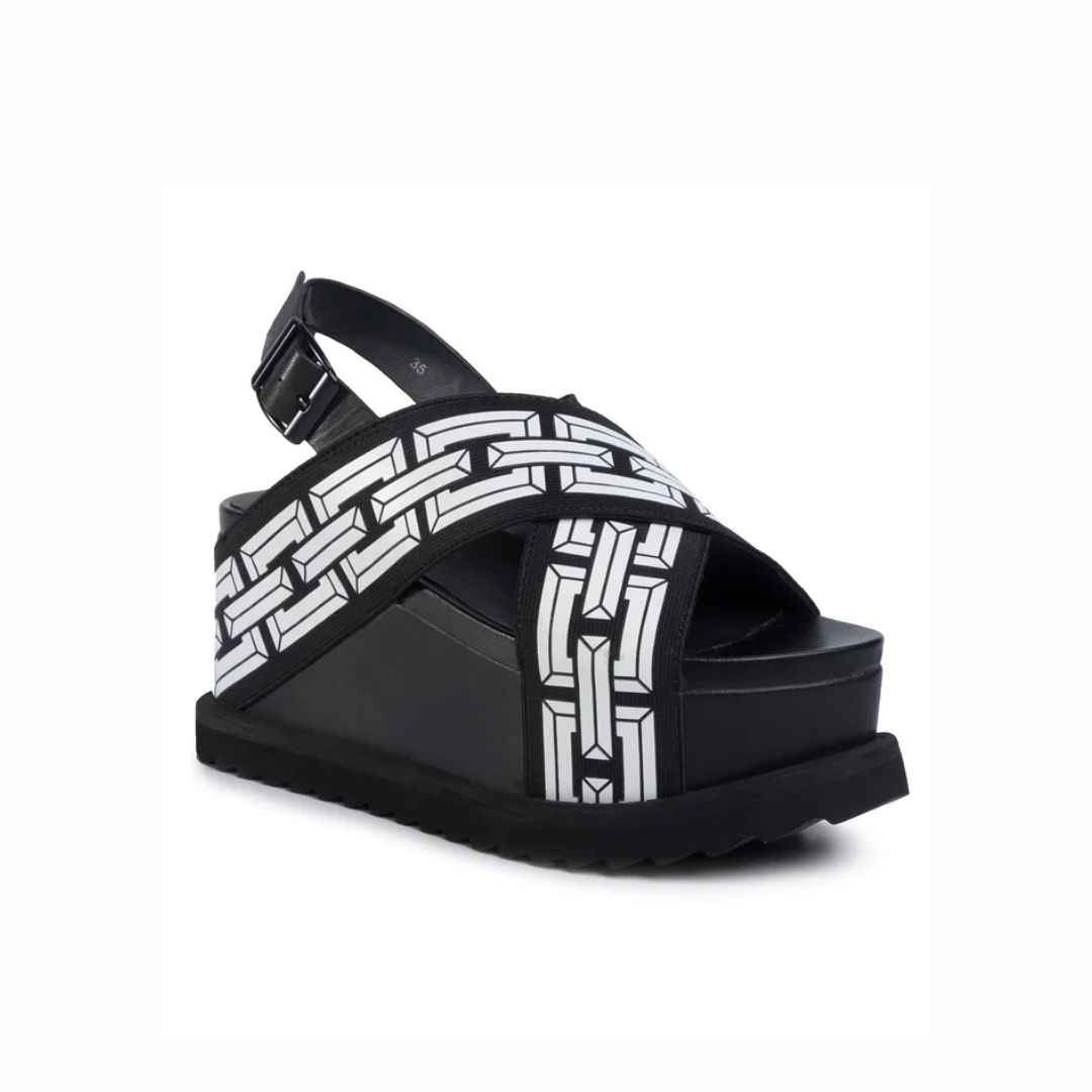 United Nude Pop Cross Wedge black black sandal | Tascón Barcelona