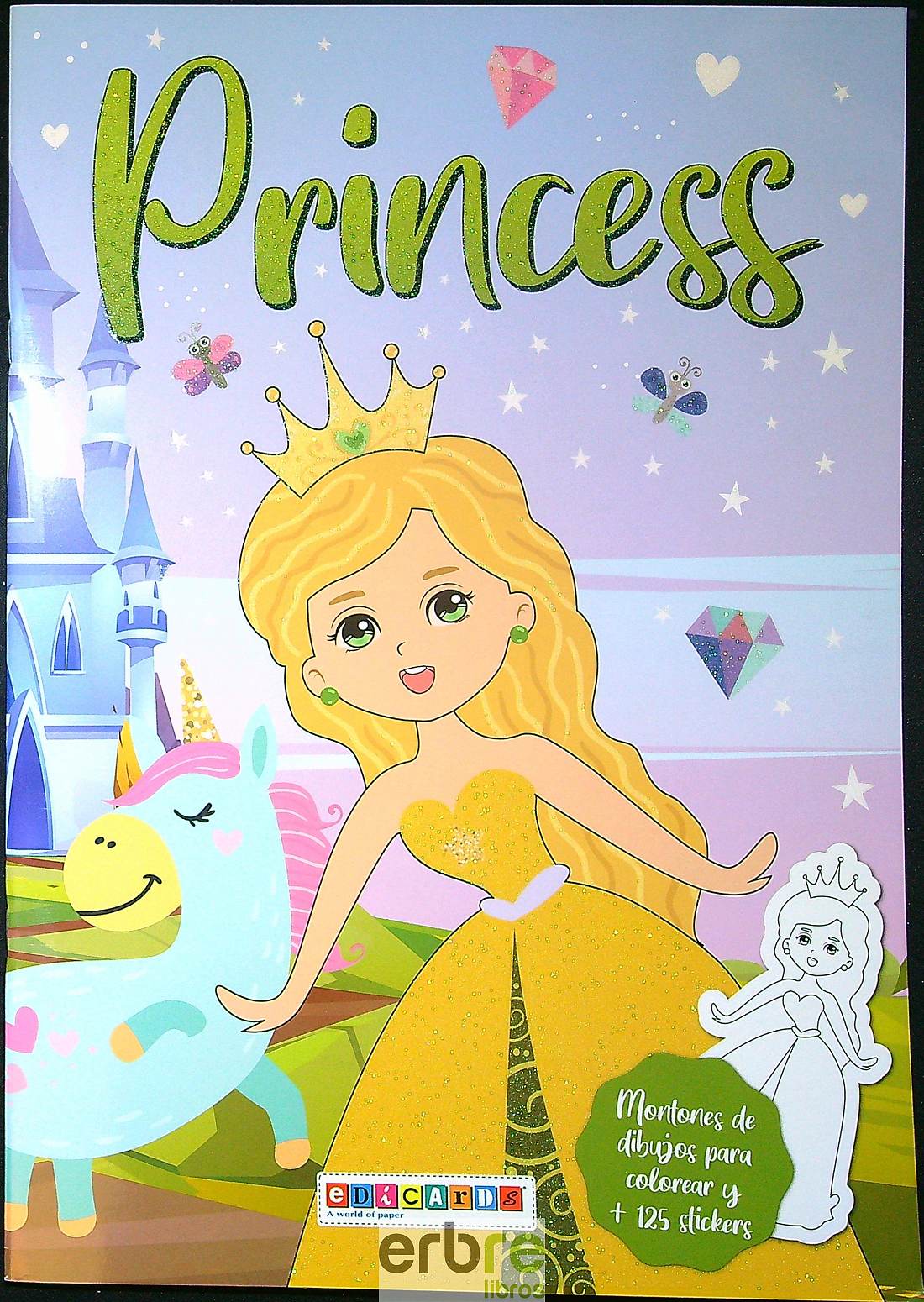 colorea pincess más 125 stickers - Erbre Libros